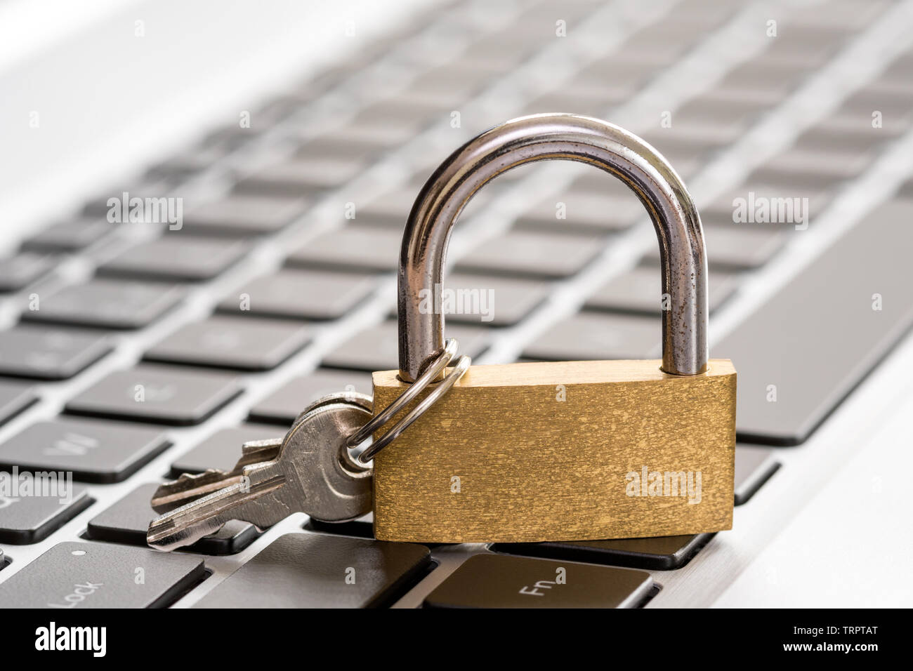 Computer security concept with a closed padlock on the keyboard Stock Photo - Alamy