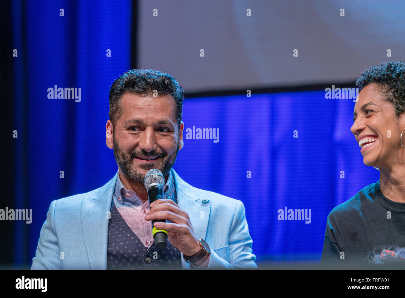 Bonn, Germany - June 8 2019: Cas Anvar (Canadian actor - The Expanse ...