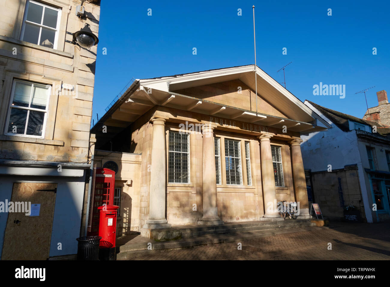The Public Library, High Street, Stamford, Lincolnshire, UK Stock Photo ...