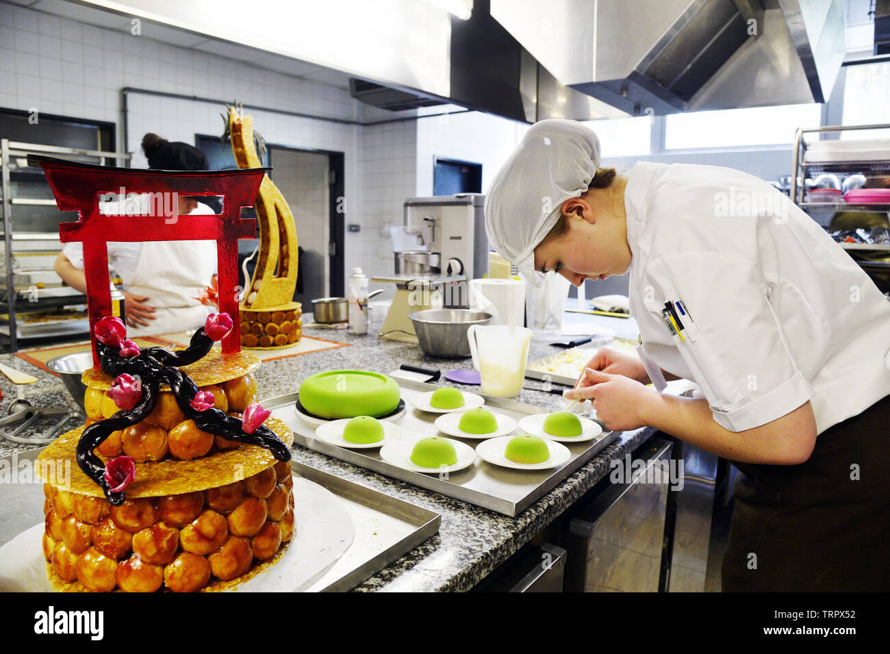 French pastry students - Paris - France Stock Photo - Alamy