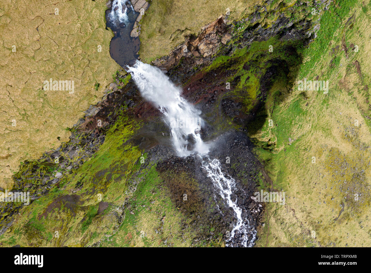 Aerial view of a waterfall hi-res stock photography and images - Alamy