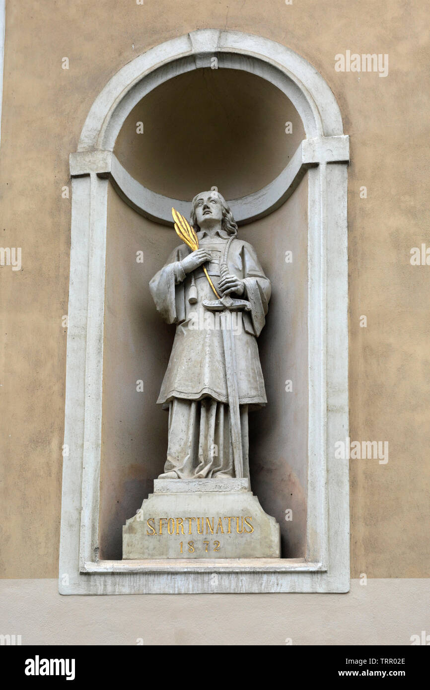 Saint Fortunatus statue, St Nicholas Church, Ljubljana Cathedral ...