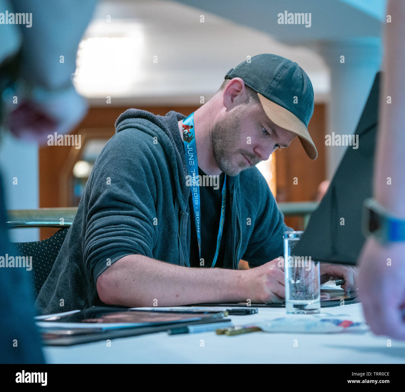 Bonn, Germany - June 8 2019: Aaron Ashmore (*1979, Canadian actor ...