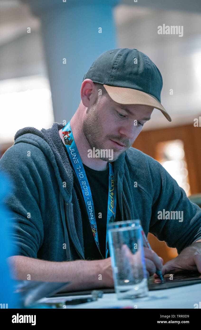 Bonn, Germany - June 8 2019: Aaron Ashmore (*1979, Canadian actor ...