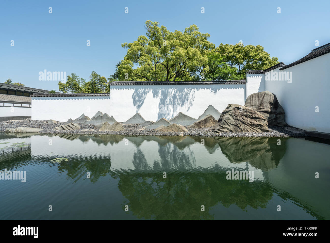 Suzhou museum scenery,designed by I M Pei Stock Photo - Alamy