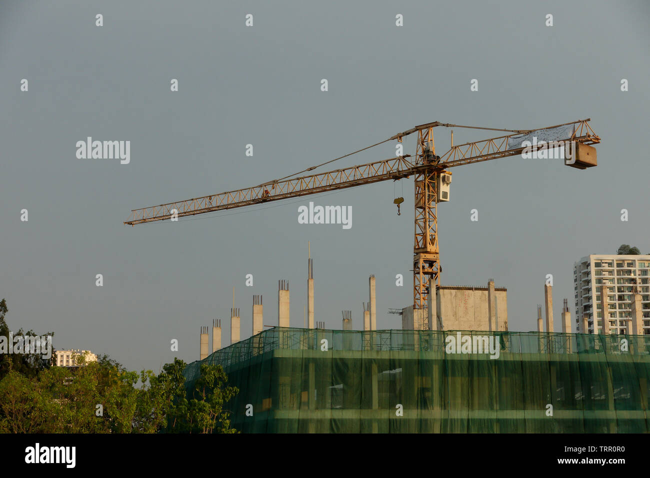 crane on building Stock Photo - Alamy