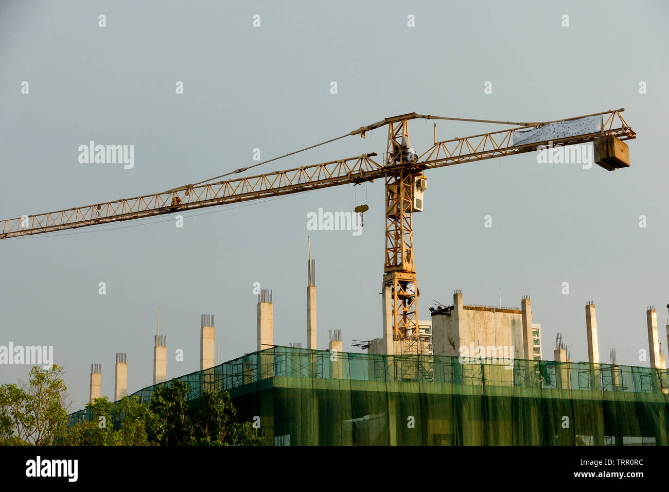crane on building Stock Photo - Alamy