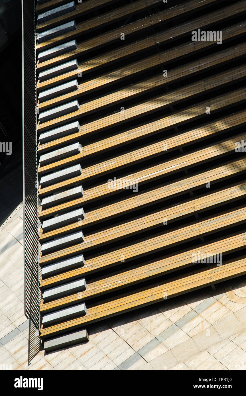outdoor wood stairs with shadow aerial view Stock Photo - Alamy