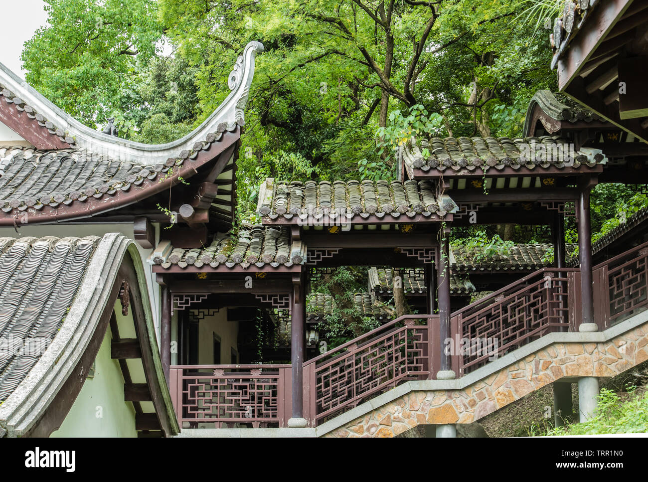 south china traditional type old building details Stock Photo - Alamy