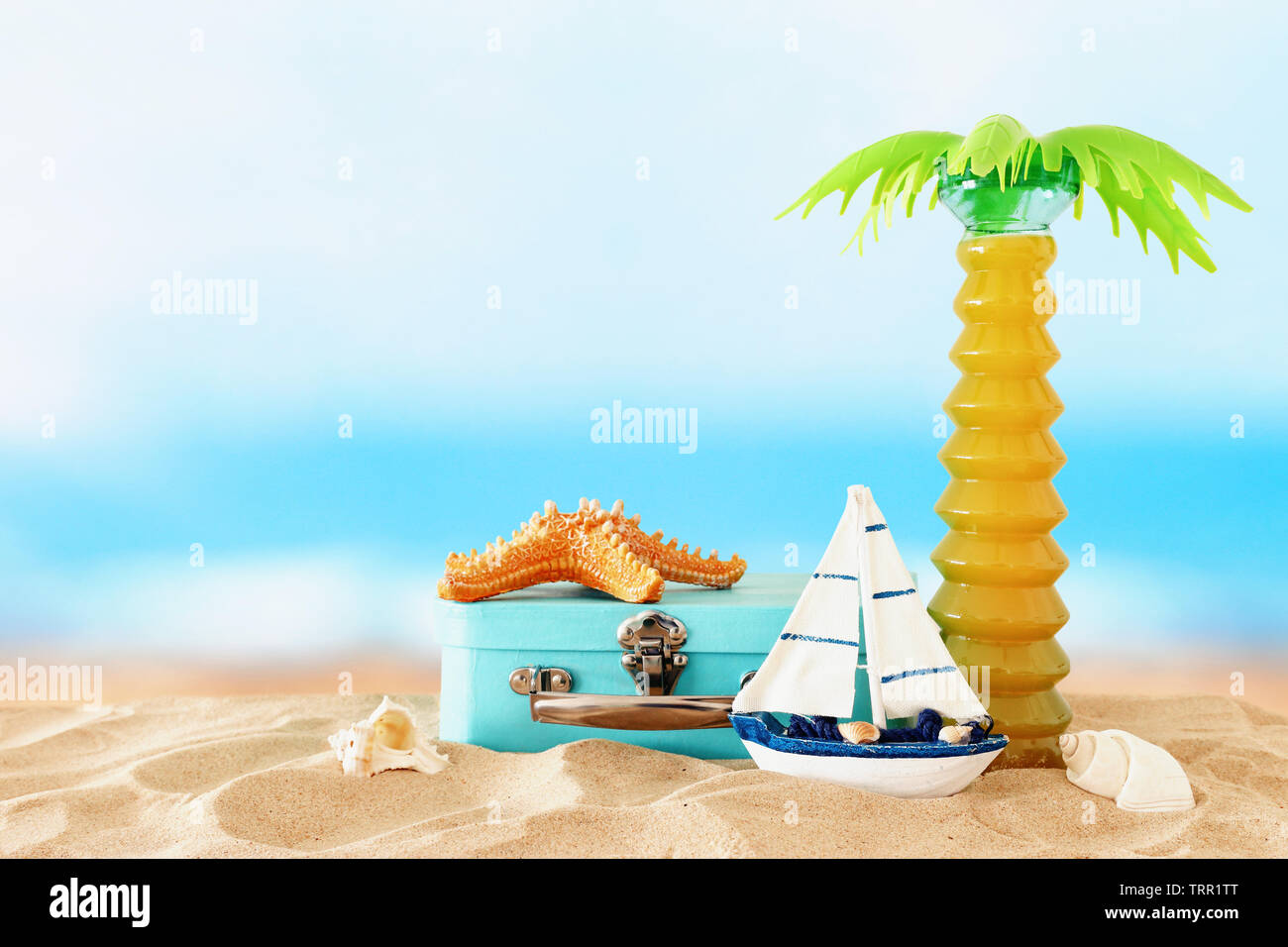 nautical, vacation and travel image with sea life style objects in the ...