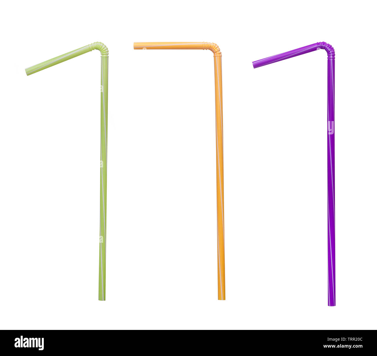 colorful straw collection isolated on white background, tube set Stock ...