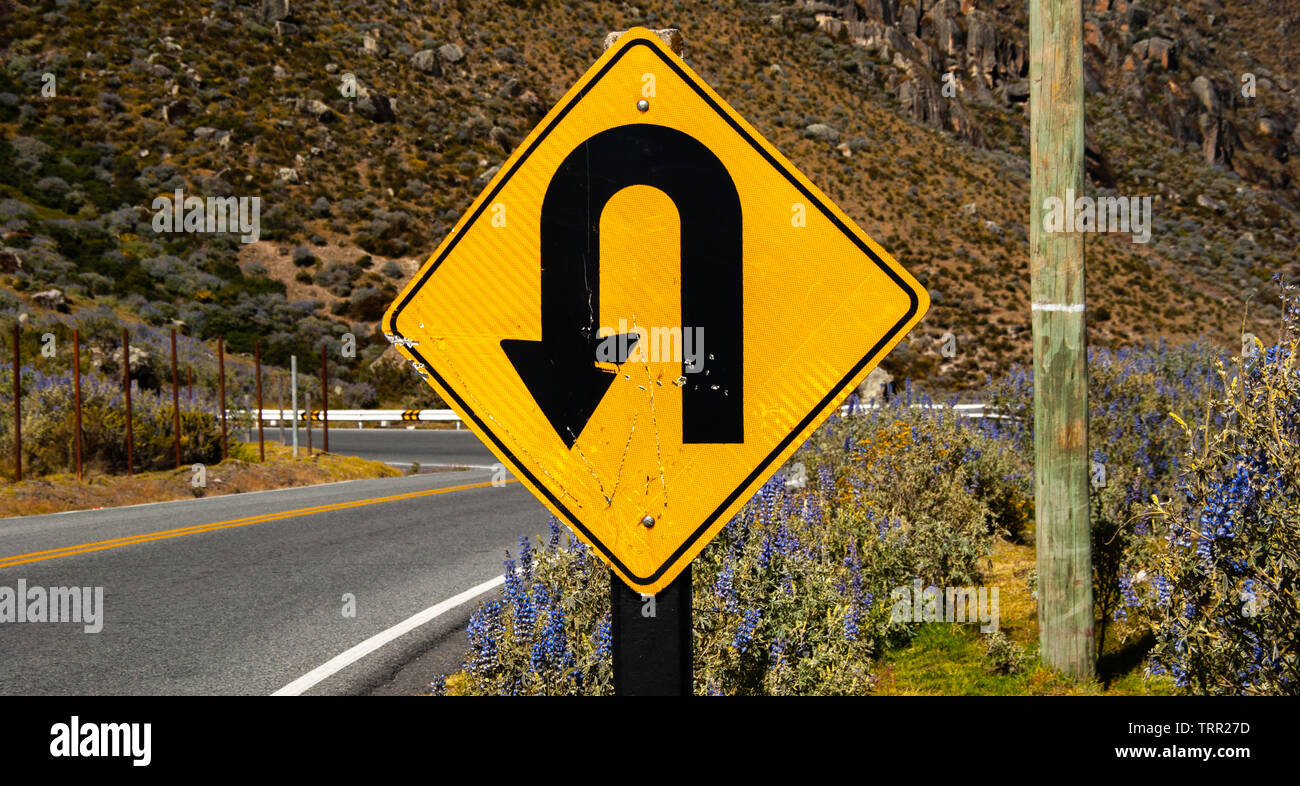 Printable U Turn Sign