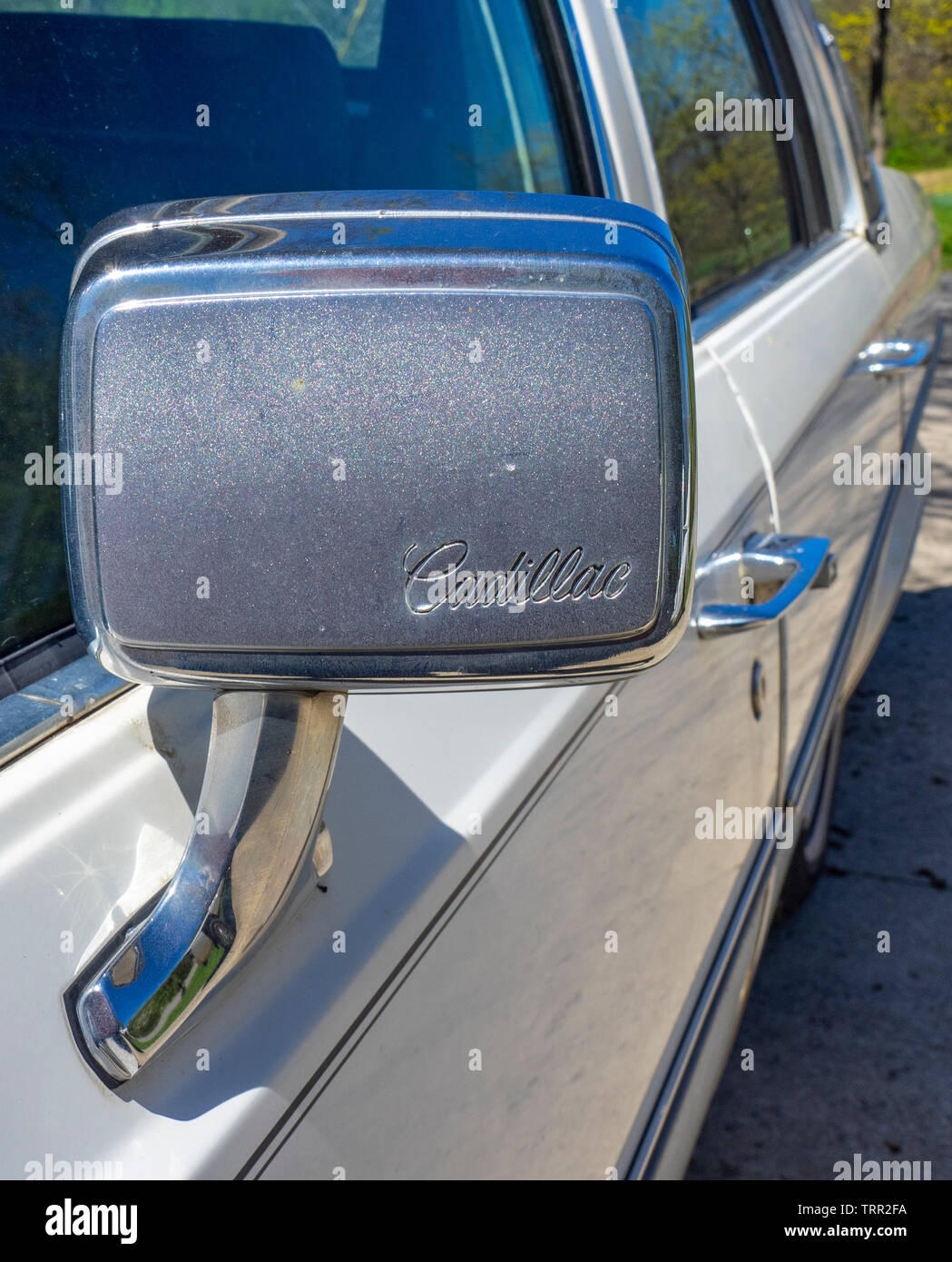 Side mirror of General Motors Cadillac de Ville vehicle Stock Photo - Alamy