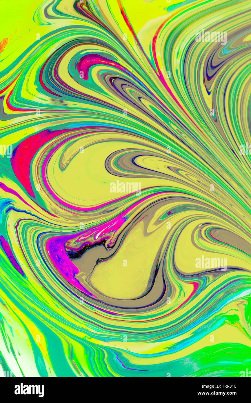 Traditional Ottoman Turkish abstract marbling art patterns as ...