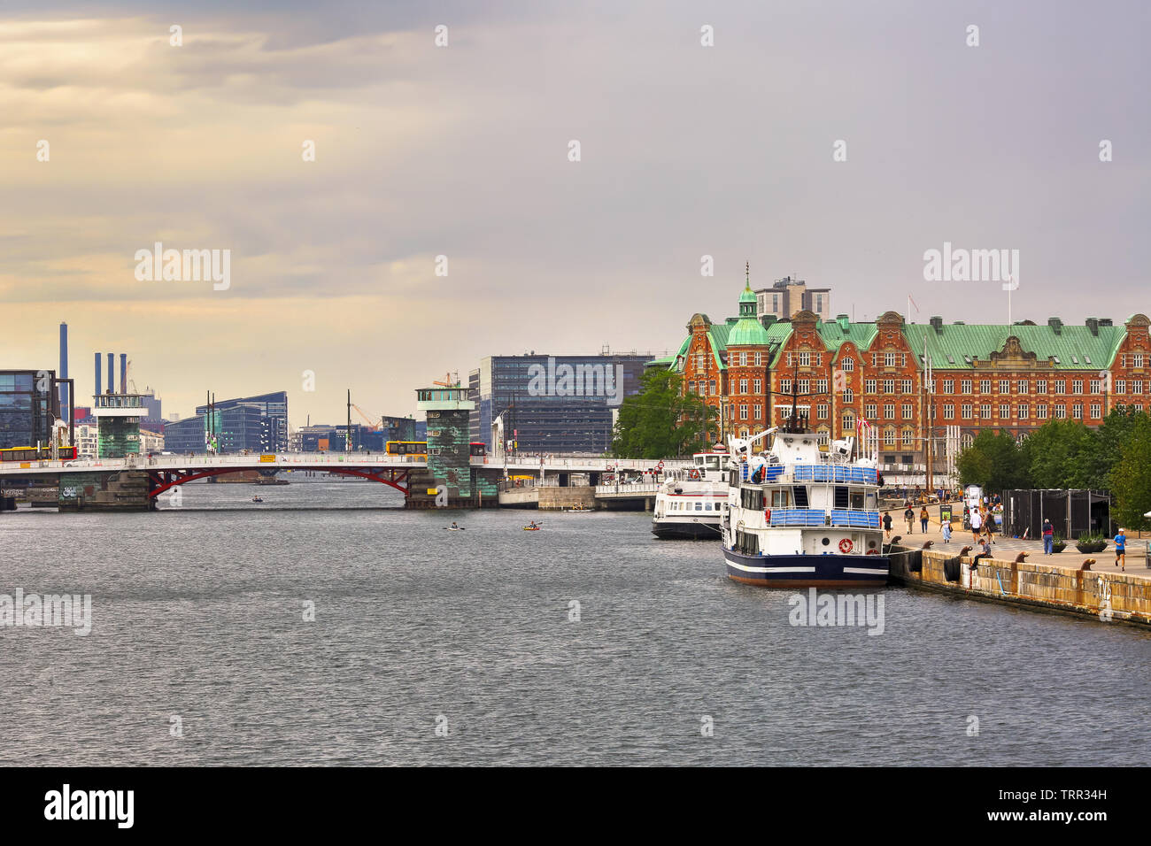 The view of the Knippels bridge in the danish capital Copenhagen before ...