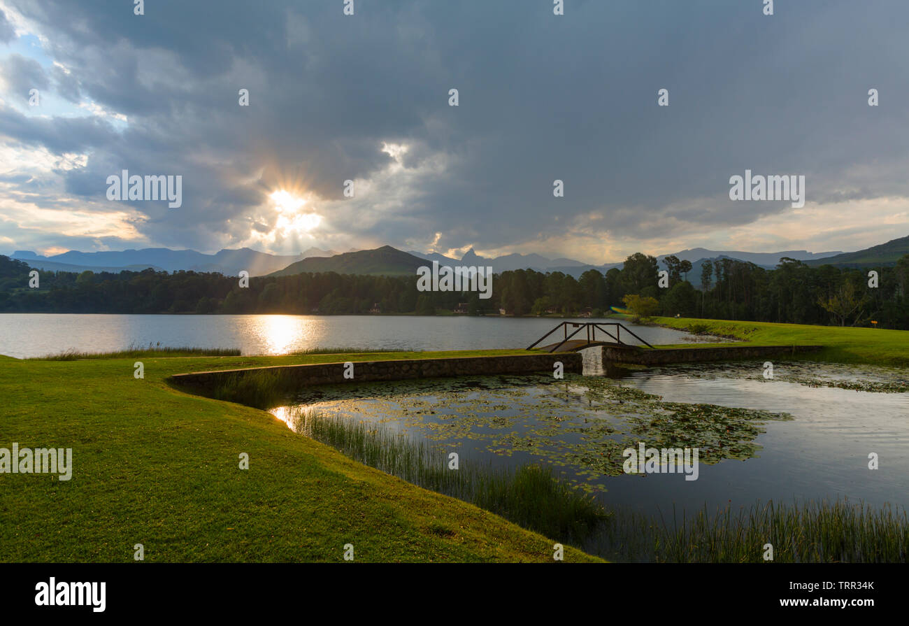 Sun star reflection on water Stock Photo - Alamy