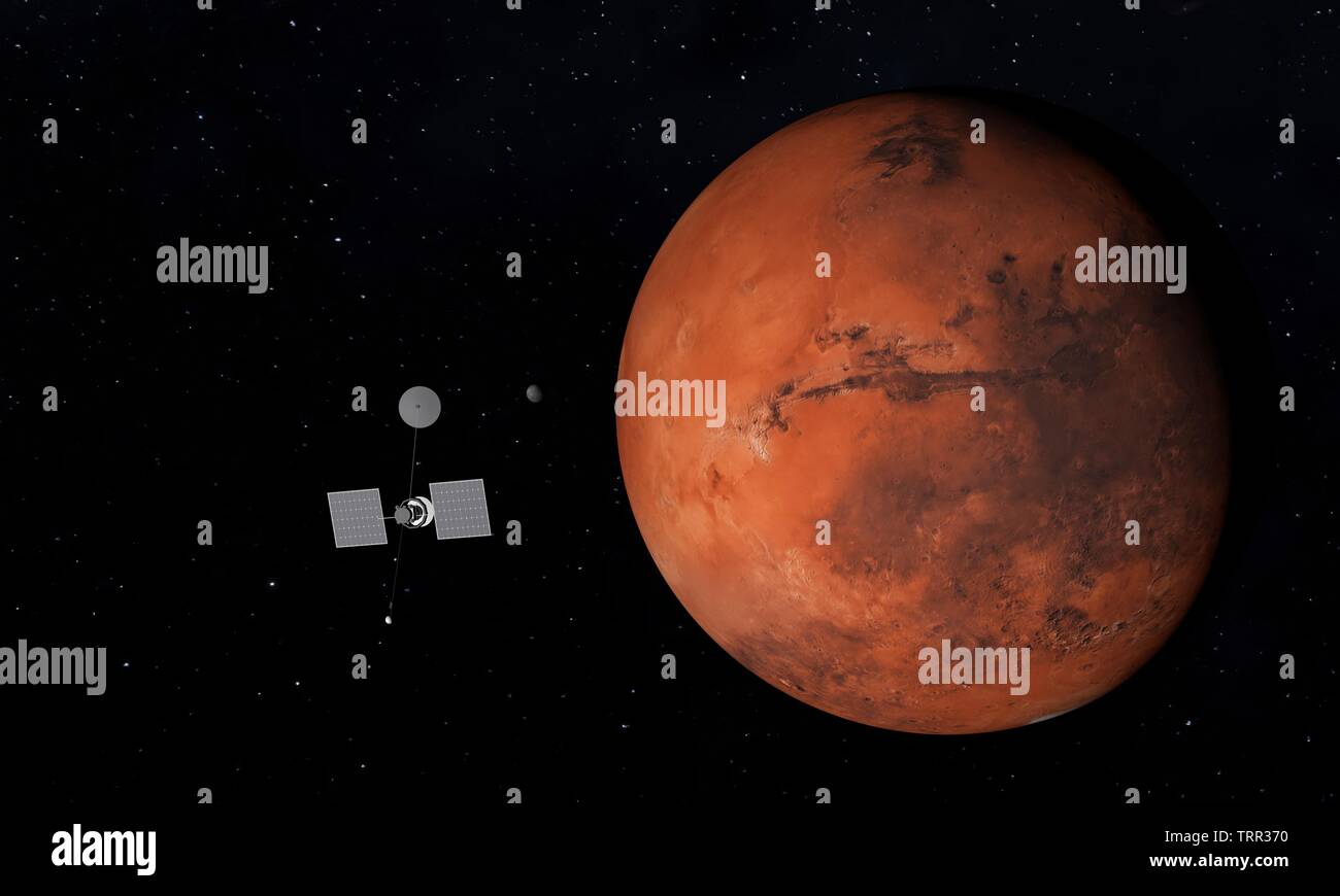 Mars. Astronomy and science concept. Space theme. 3d Illustration Stock ...