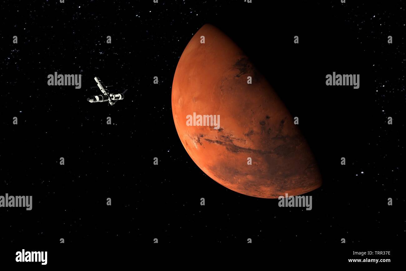 Mars. Astronomy and science concept. Space theme. 3d Illustration Stock ...