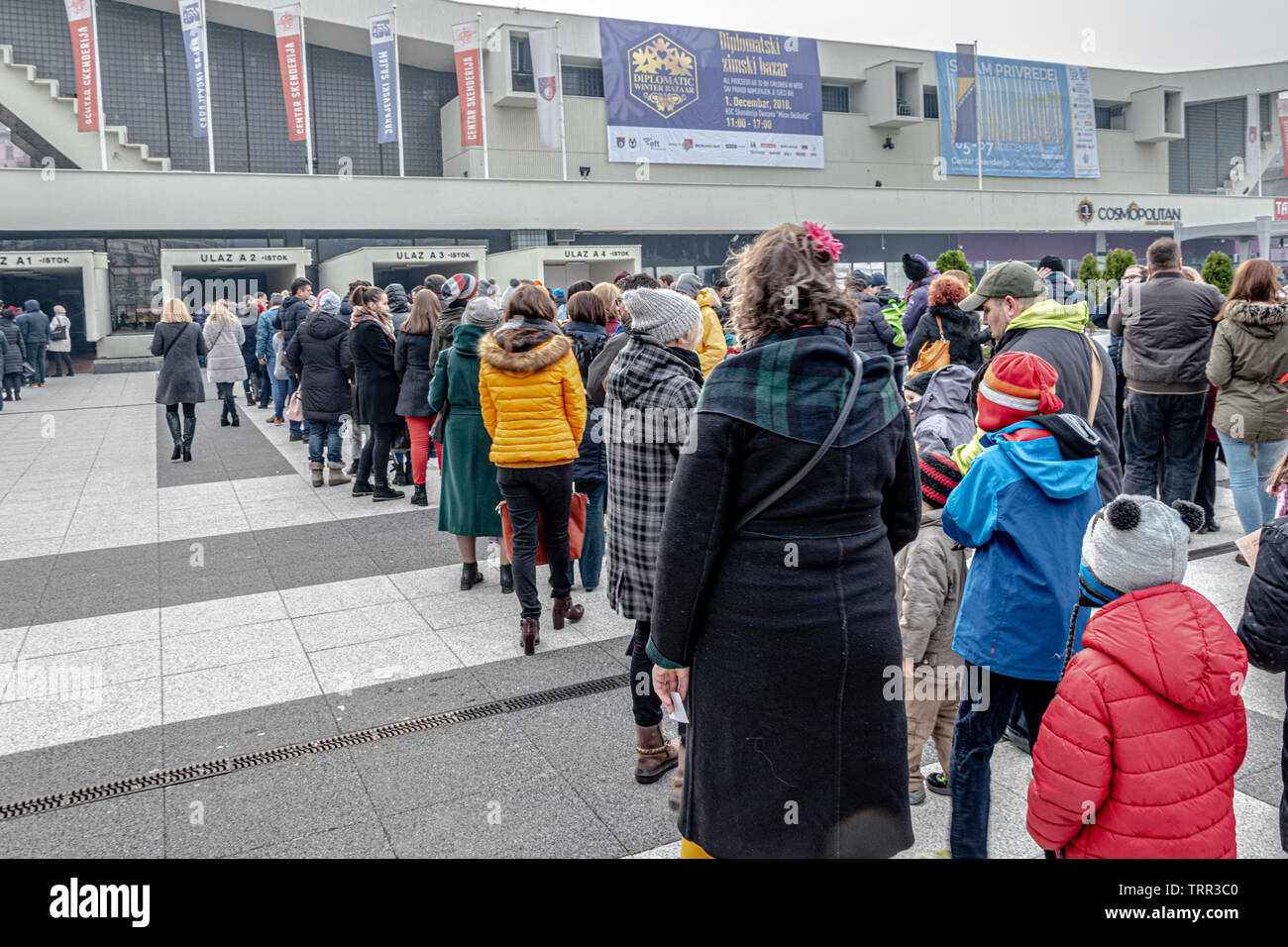 Waiting in a row Stock Photo - Alamy