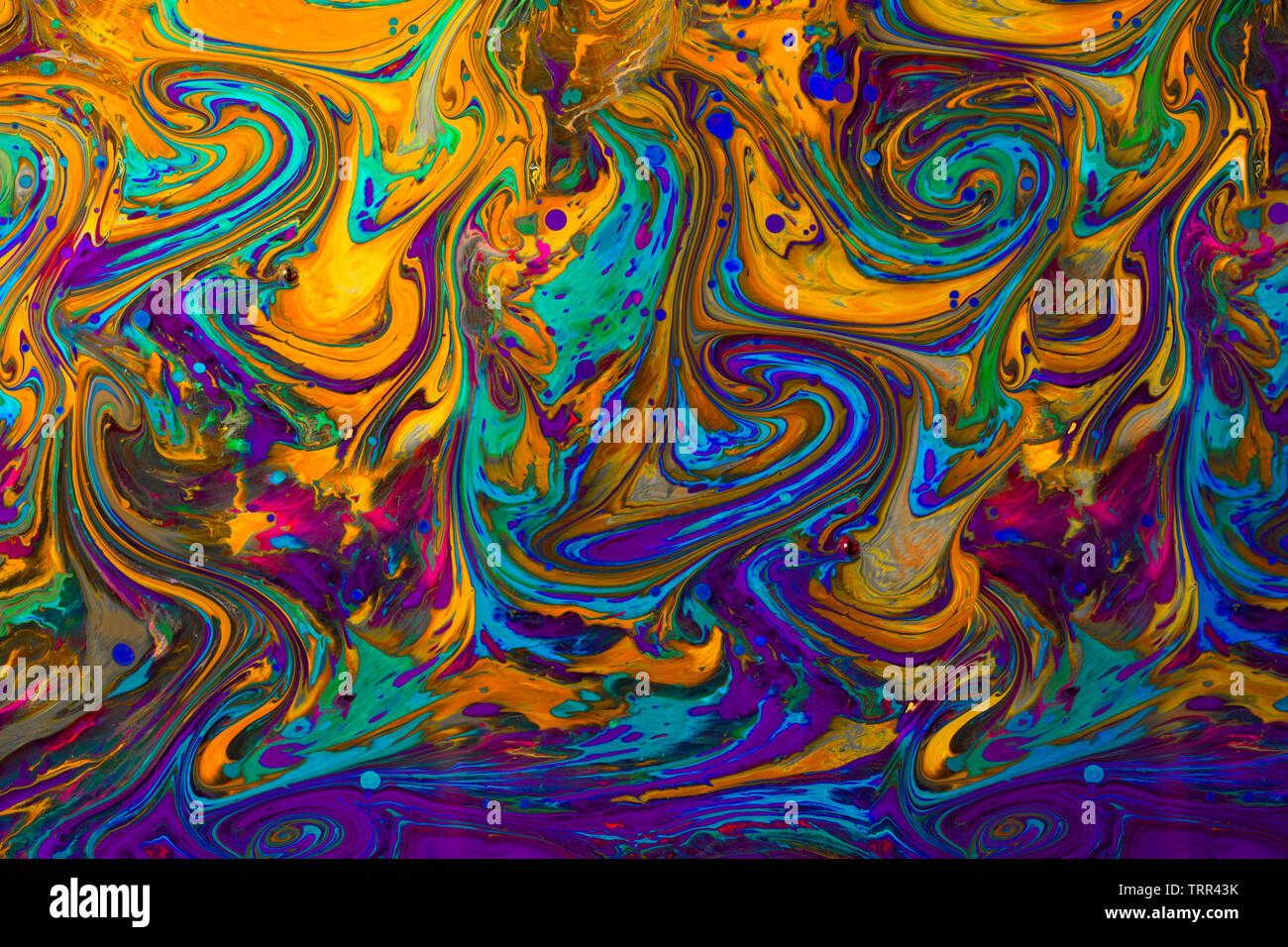 Traditional Ottoman Turkish abstract marbling art patterns as ...