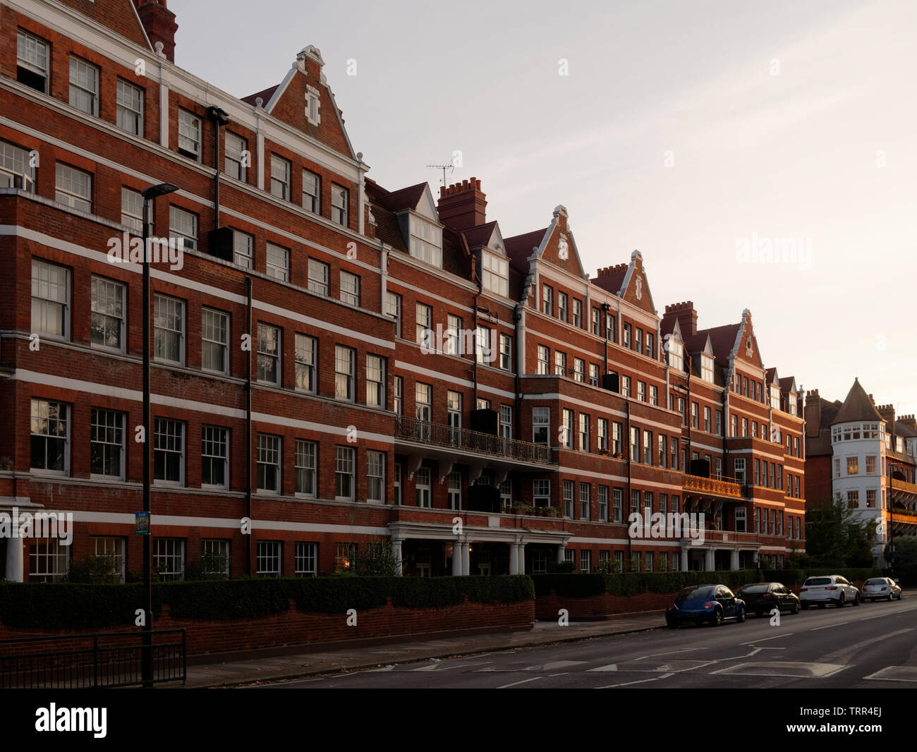 Late Victorian mansion blocks at sunset in London, UK Stock Photo - Alamy