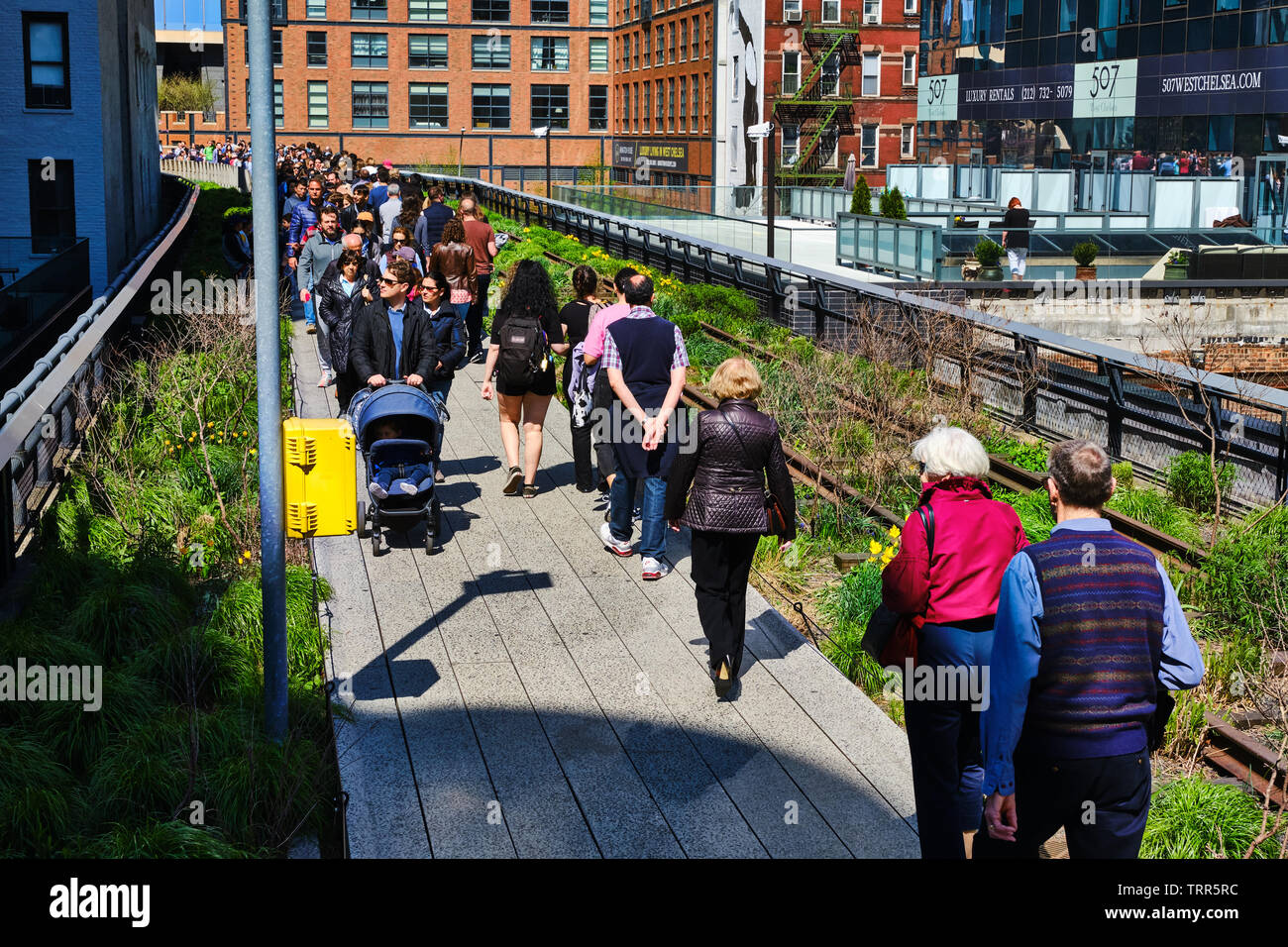 Pictured is The High Line a 1.45-mile-long elevated linear park ...