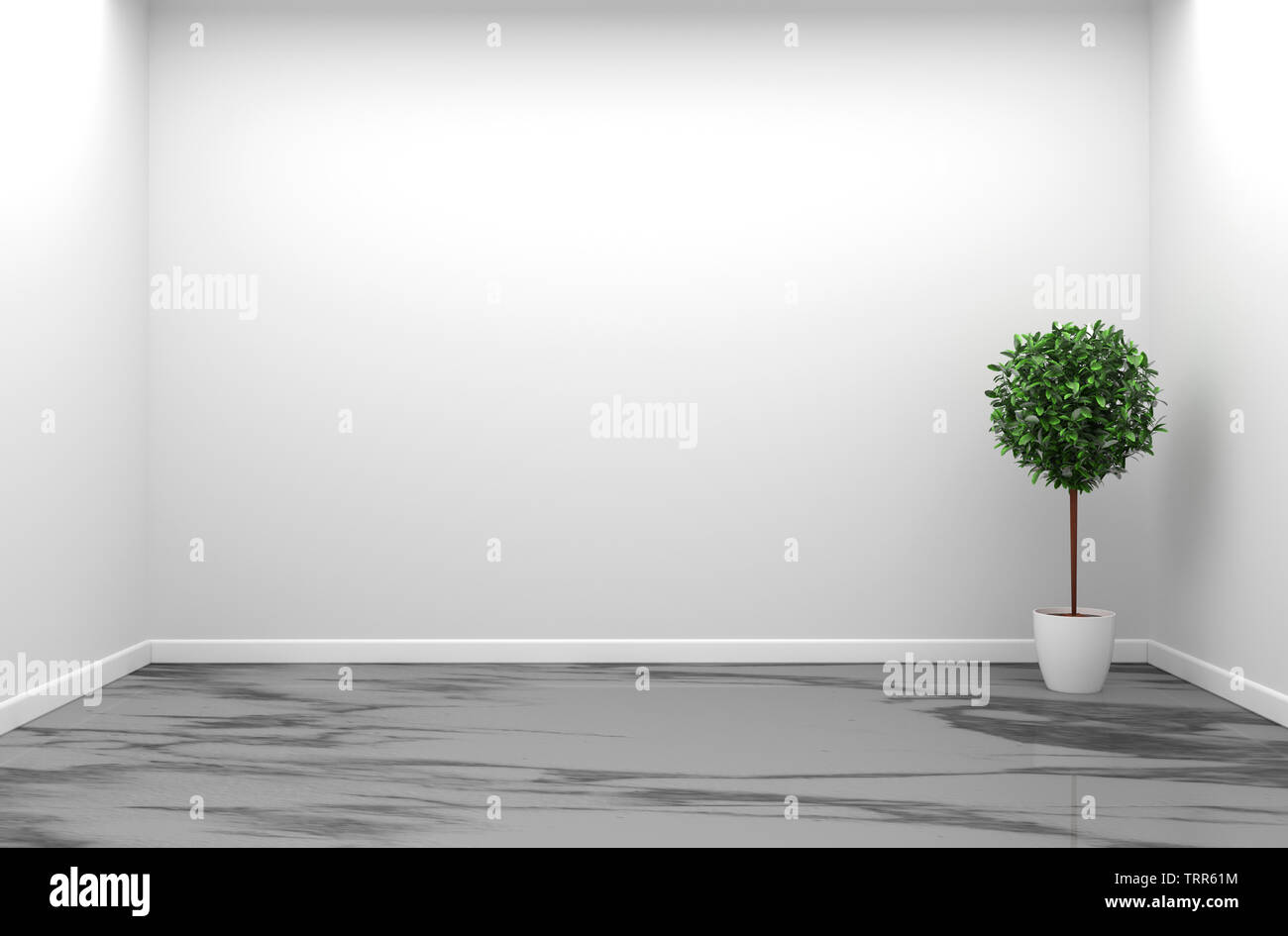 Granite room interior - Empty room of natural stone granite floor.3D ...