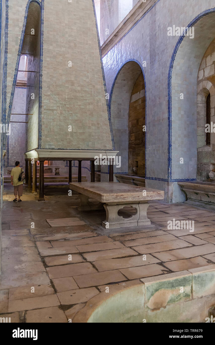 Alcobaca, Portugal. Kitchen of Monastery of Santa Maria de Alcobaca ...