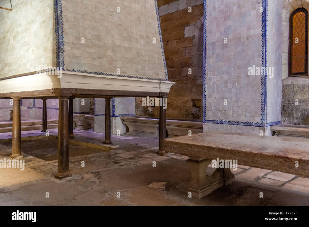 Alcobaca, Portugal. Kitchen of Monastery of Santa Maria de Alcobaca ...