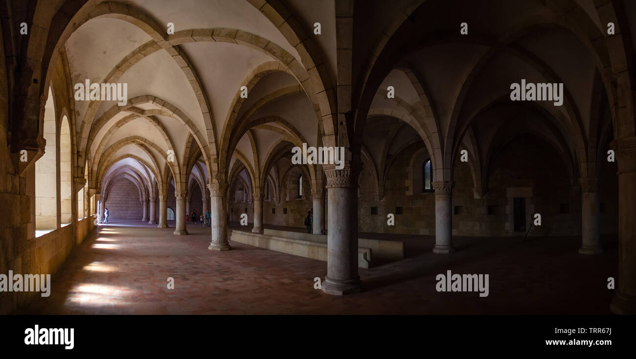 Alcobaca, Portugal. Monks dormitory of Monastery of Santa Maria de ...