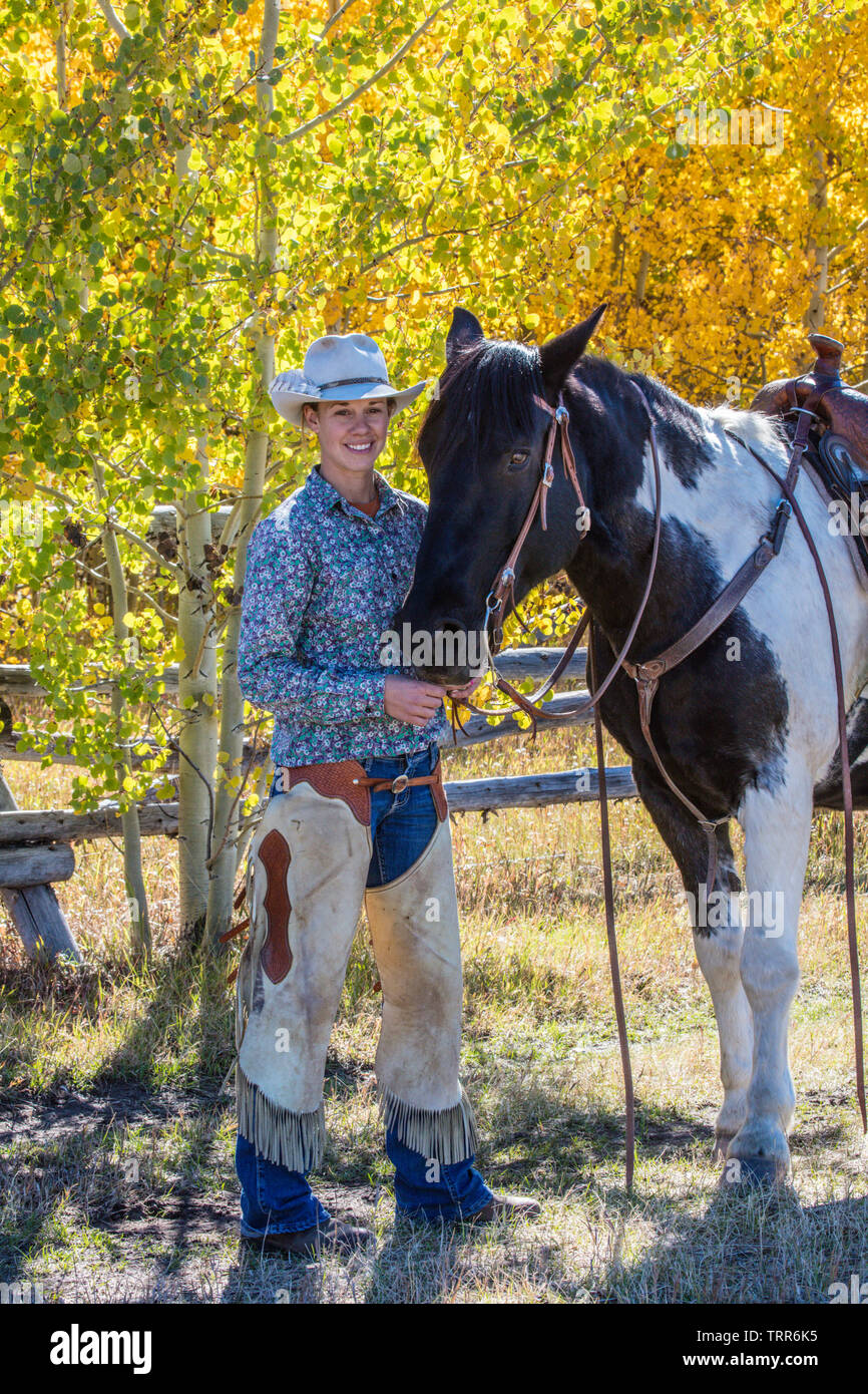 Ranchers, owners operators of Absaroka Ranch, Wyoming Stock Photo - Alamy