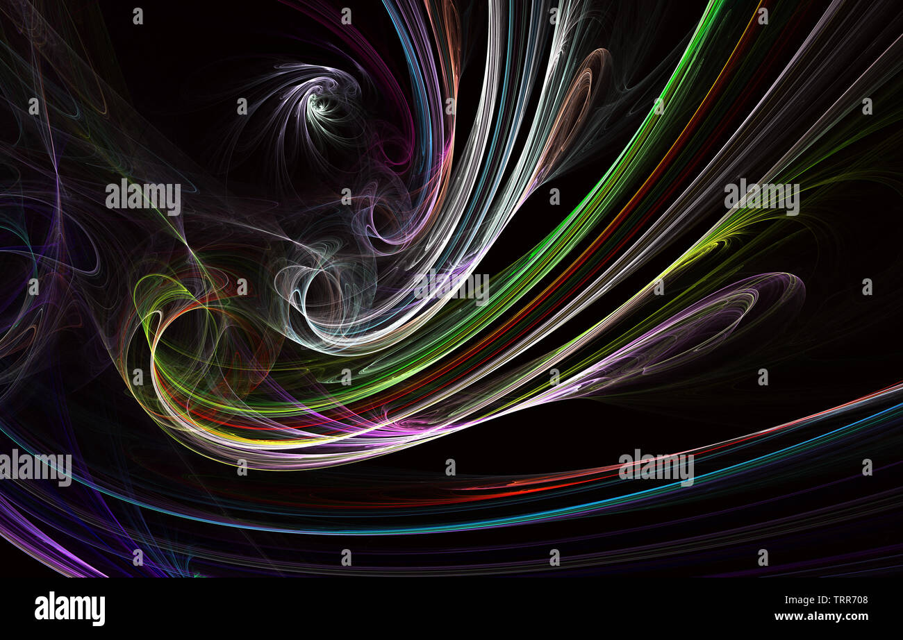 Color of waving smoke in the abstract background. Illustration wave ...