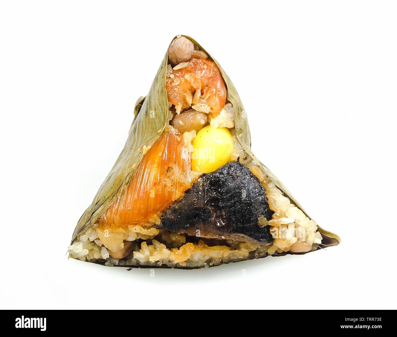 Chinese Cuisine, Zongzi or Sticky Rice Dumplings Wrapped in Dried ...