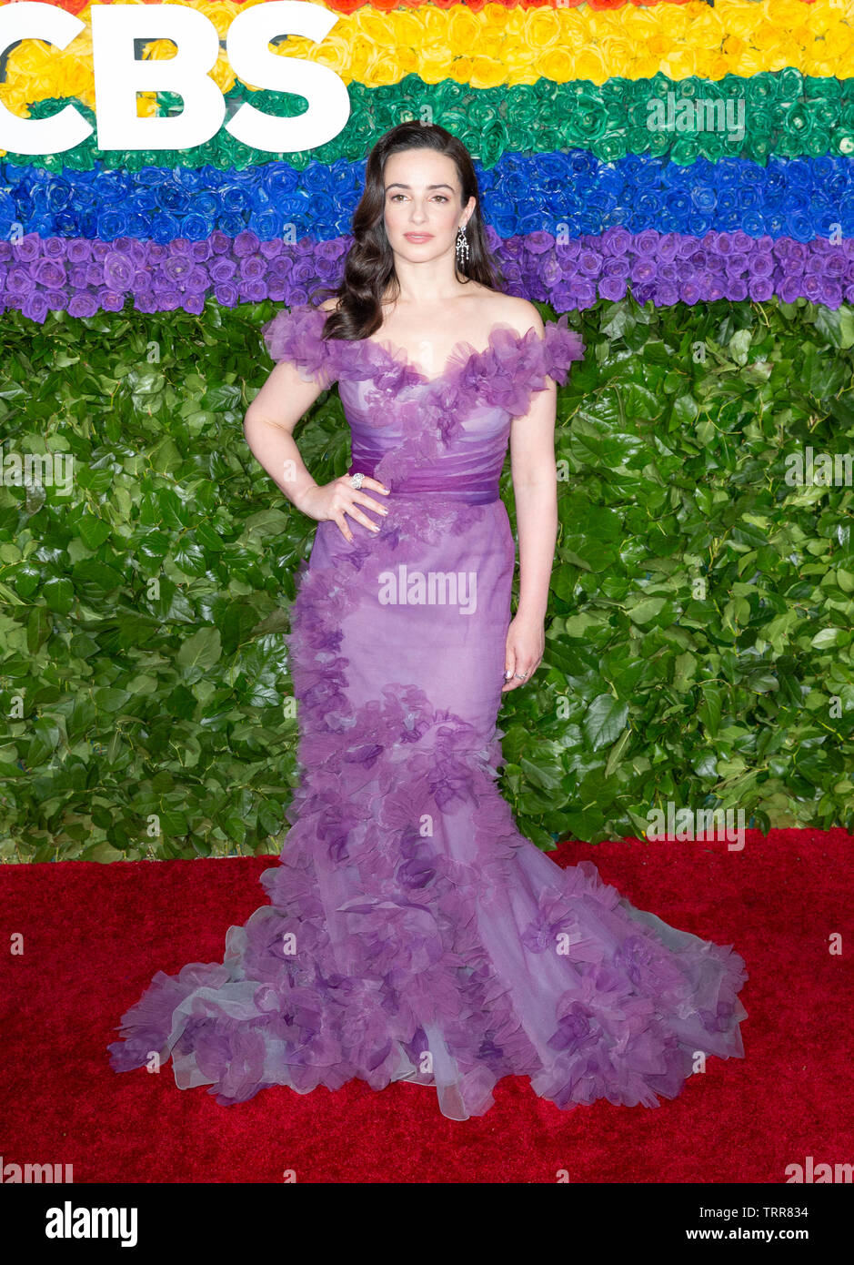 New York, NY - June 9, 2019: Laura Donnelly wearing dress by Marchesa ...
