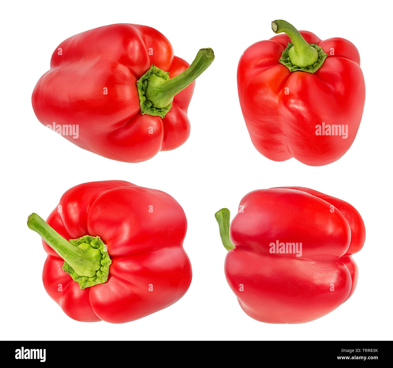Red peppers isolated. With clipping path Stock Photo - Alamy