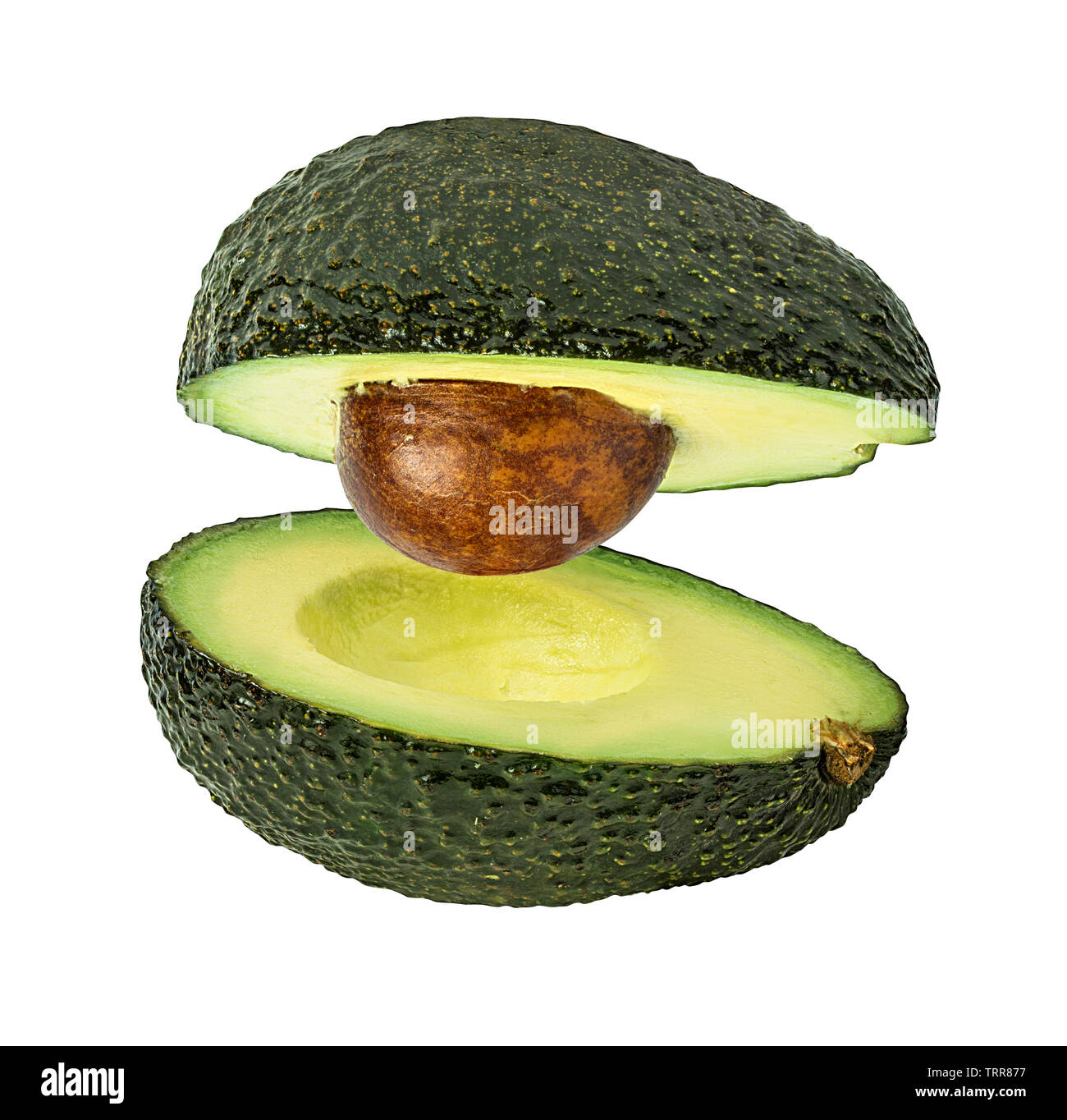Fresh avocado fruits isolated on white background with clipping path ...