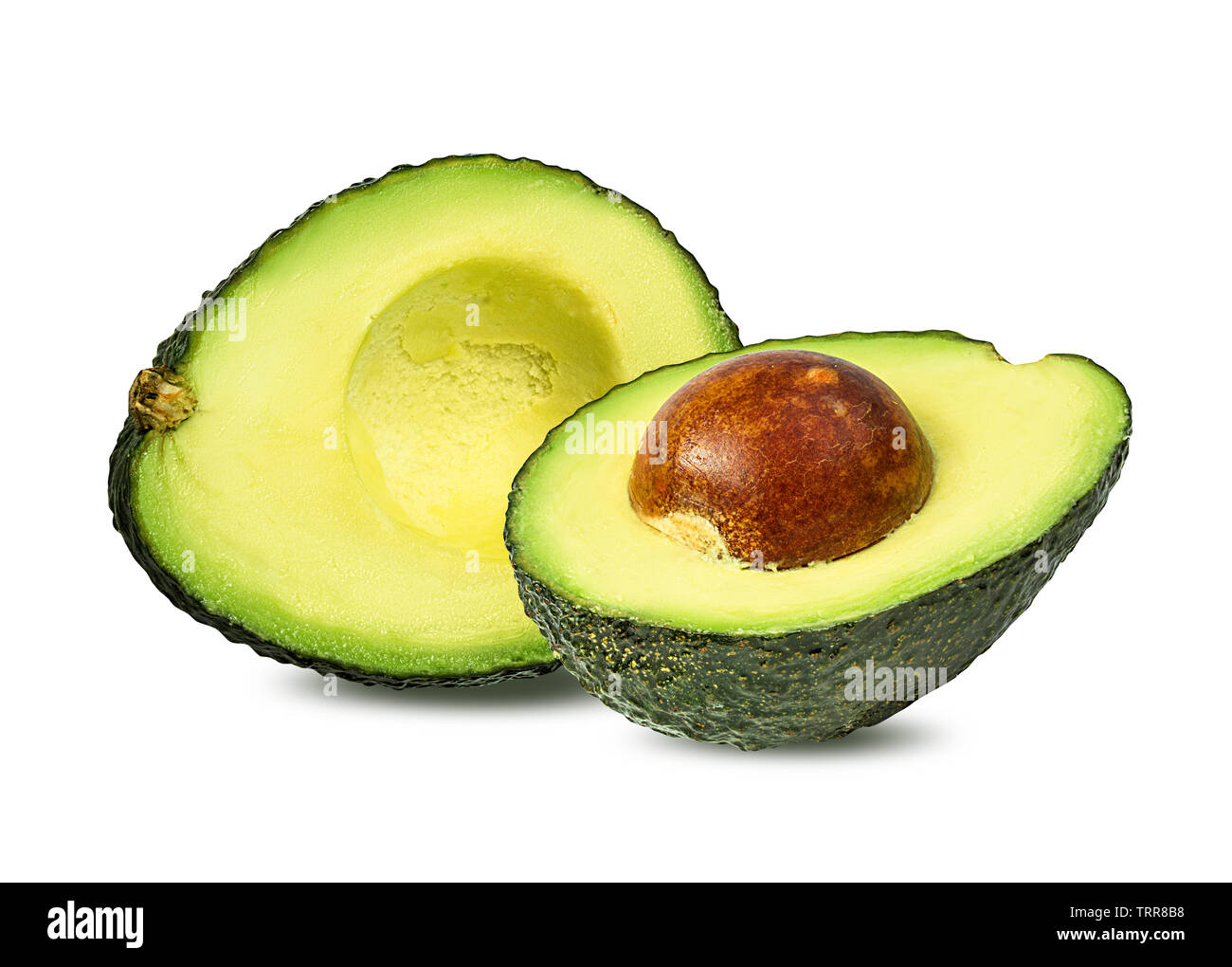 Fresh avocado fruits isolated on white background with clipping path ...