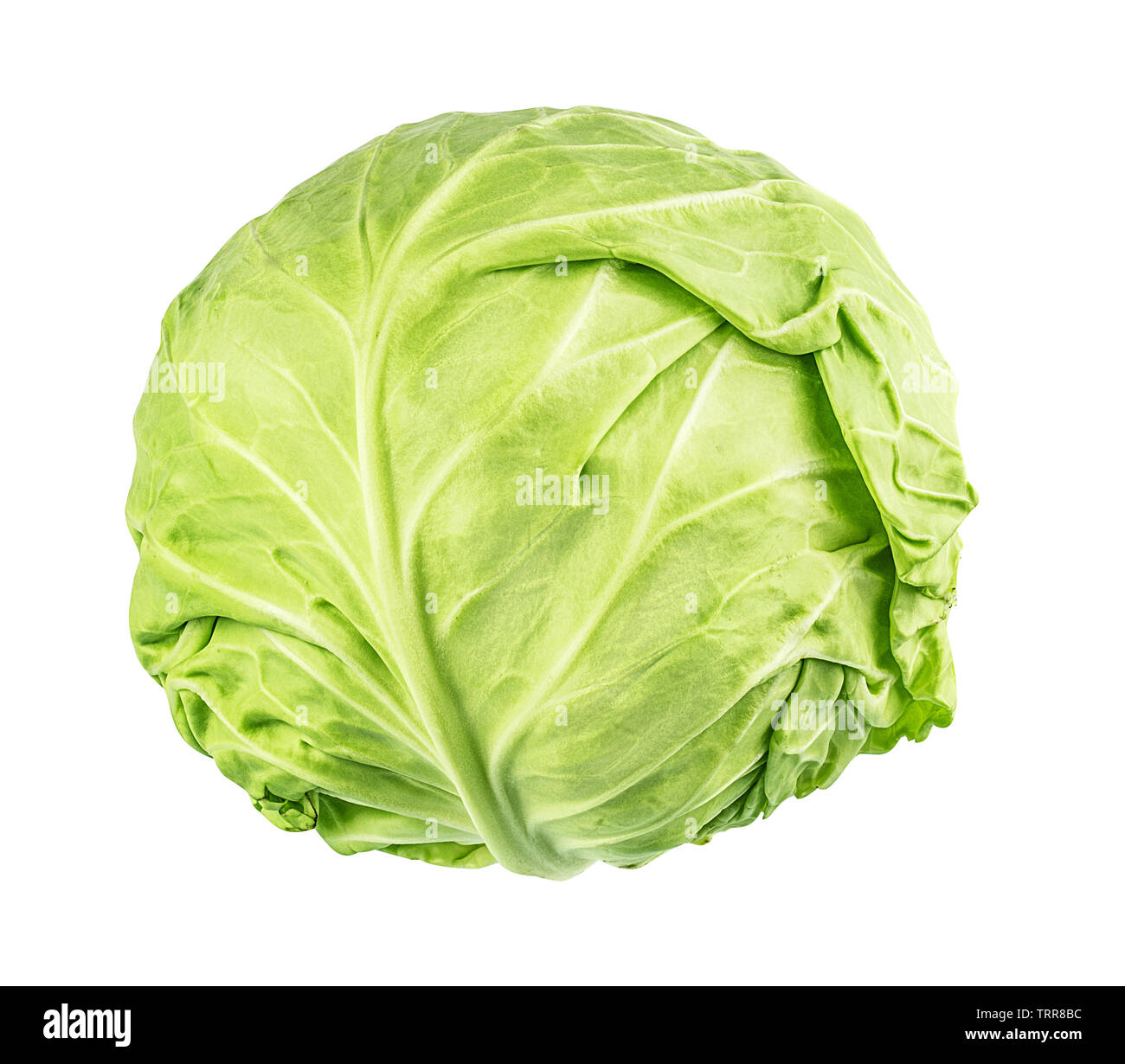 Green cabbage isolated on white background Stock Photo - Alamy