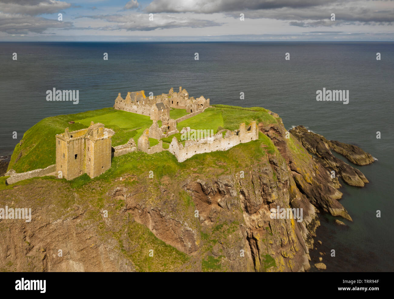 Dunnottar castle aerial hi-res stock photography and images - Alamy