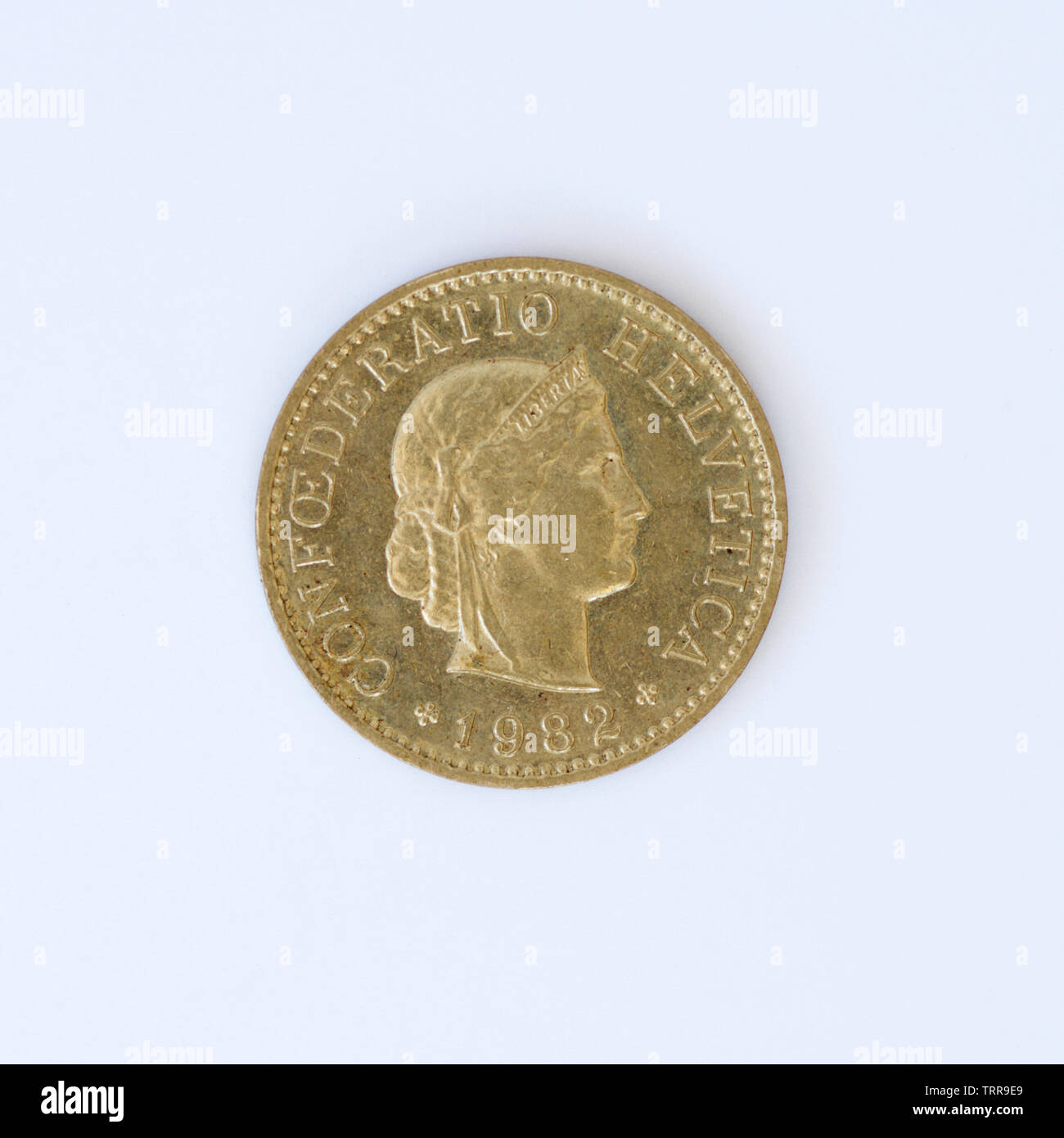 Switzerland 5 Rappen Coin - 1982 Stock Photo - Alamy