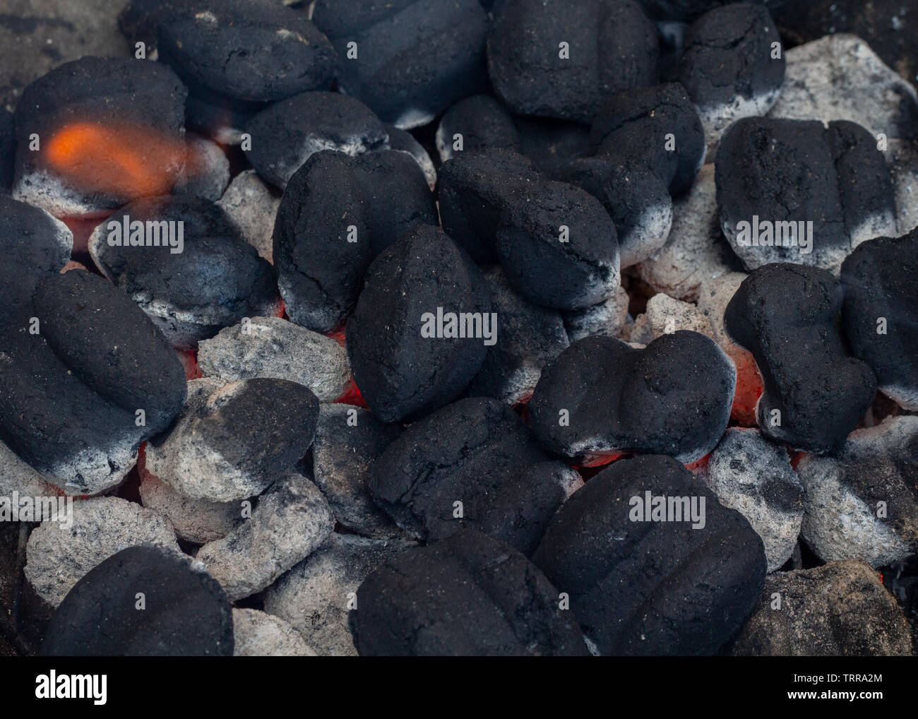 hot burning charcoal for barbecue Stock Photo - Alamy