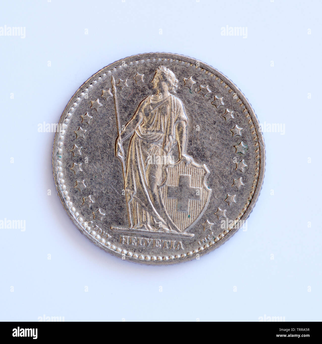 Switzerland 1 Franc Coin - 1971 Stock Photo - Alamy