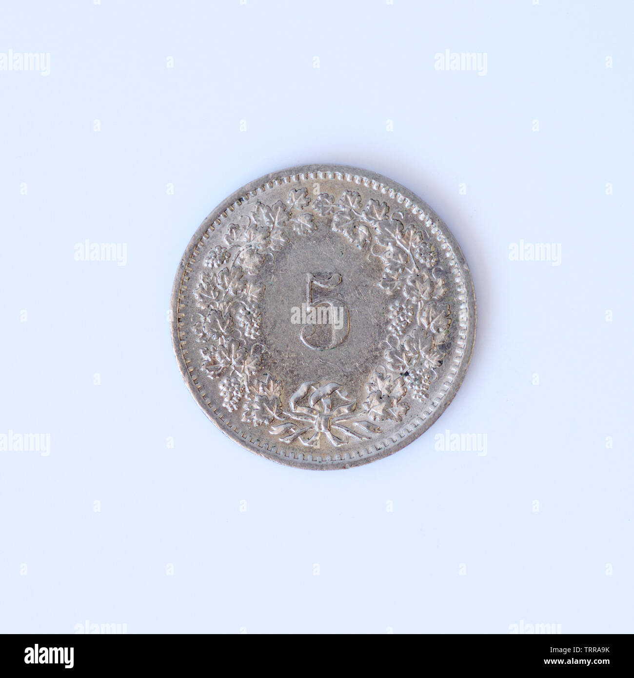 Switzerland 5 Rappen Coin - 1971 Stock Photo - Alamy