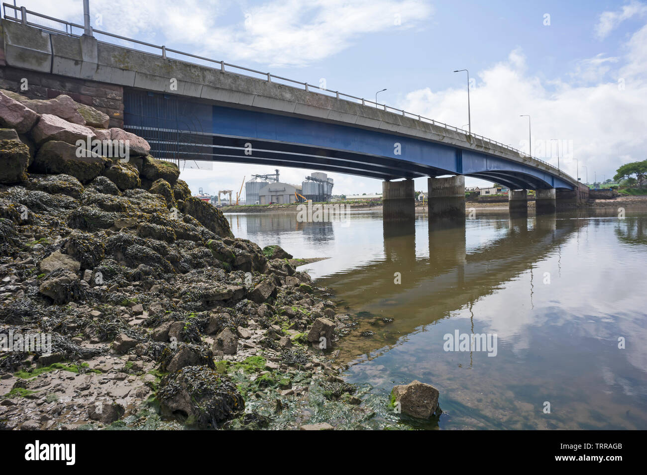Premier Cement Ltd. works, Montrose, Angus, Scotland, UK. viewed from below the new Montrose ...