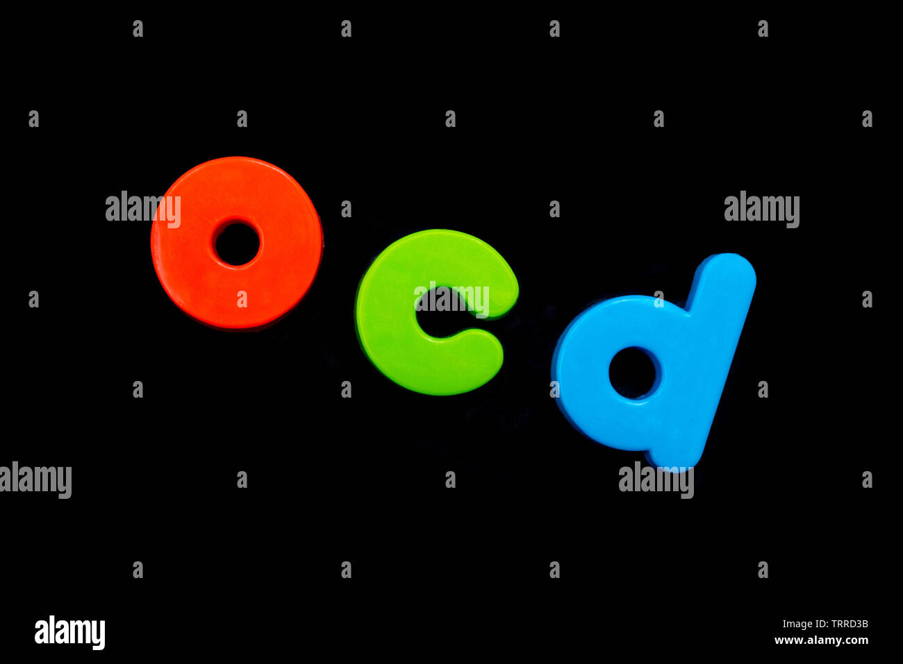 The abbreviation OCD (Obsessive Compulsive Disorder) spelt with ...