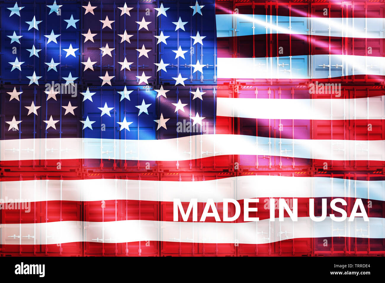 Trade war , Made in America or USA smart logistic concept. Shipping ...