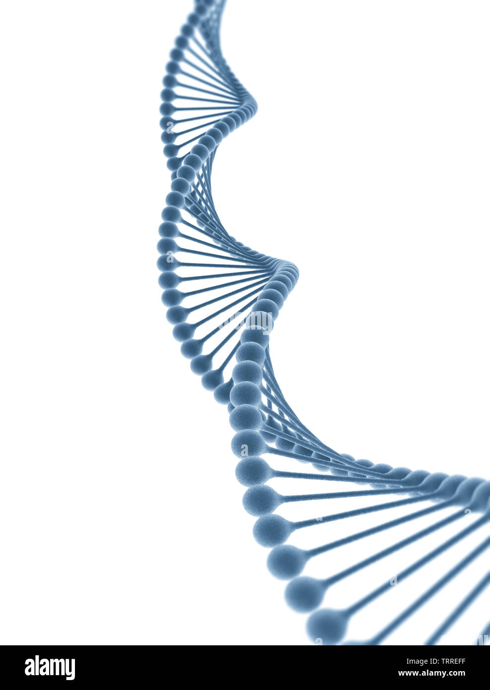 DNA isolated on white background. 3D render Stock Photo - Alamy