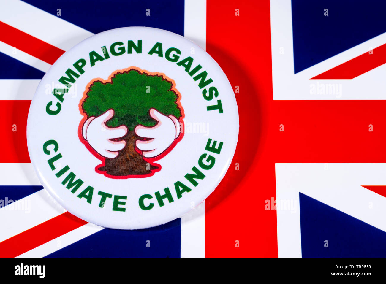 London, UK - May 29th 2019: Campaign Against Climate Change symbol ...