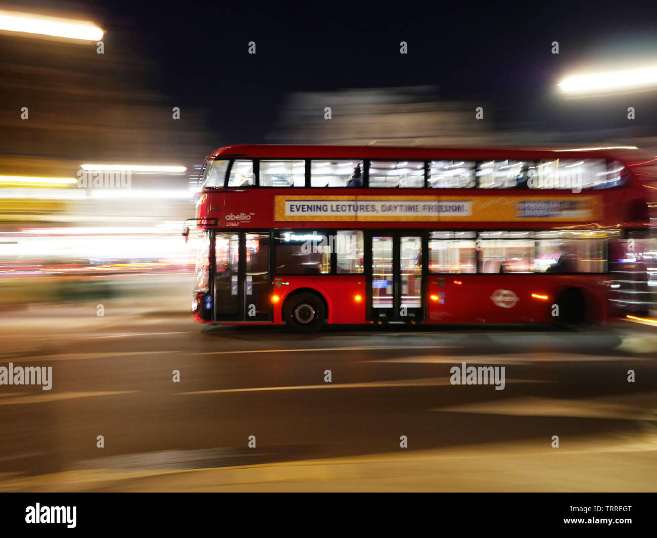 London Bus at Trafalgar Square Stock Photo - Alamy