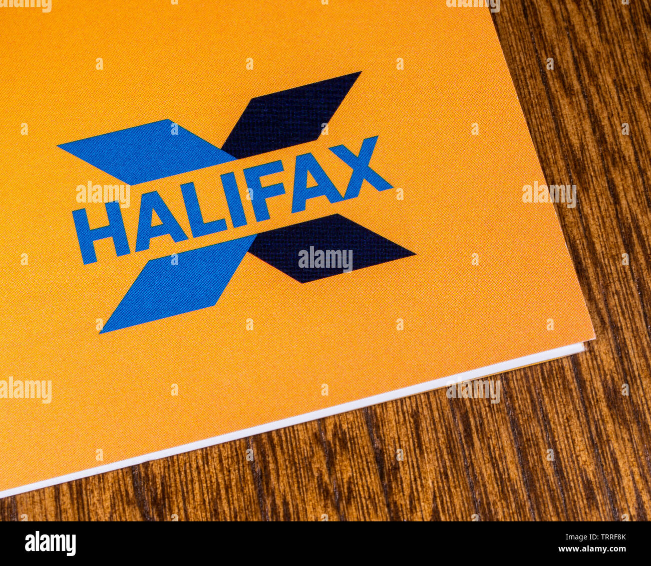 London, UK - June 11th 2019: A close-up of the Halifax bank logo ...